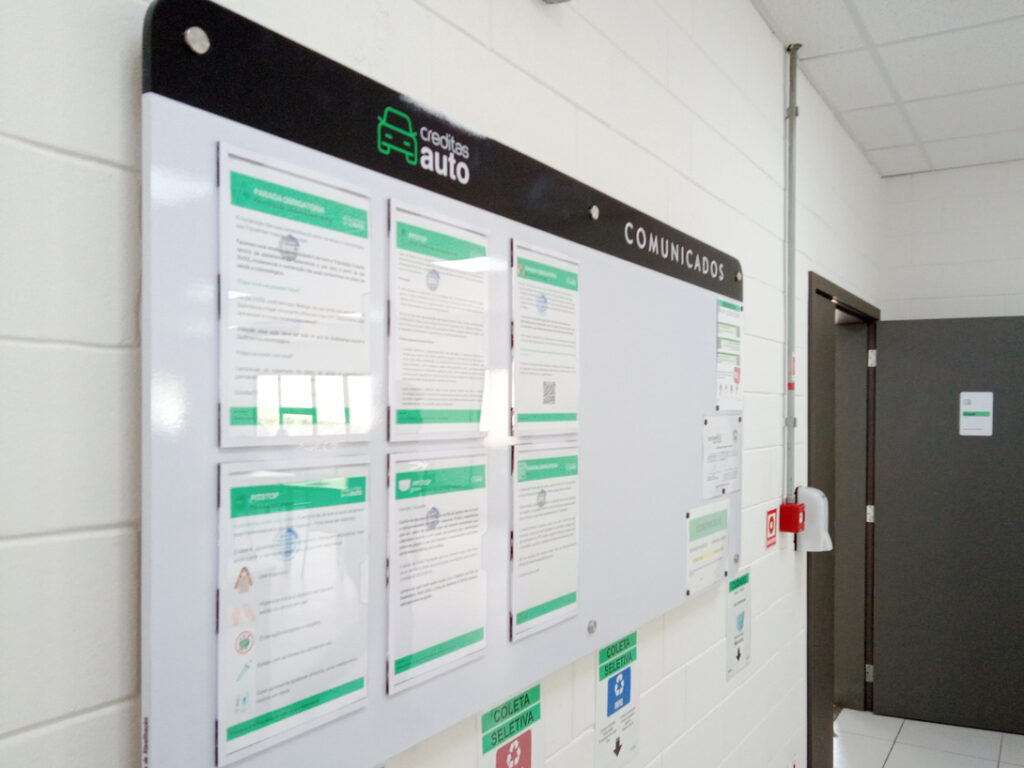 Quadro de Aviso para Empresa | Oficina de Sinalização